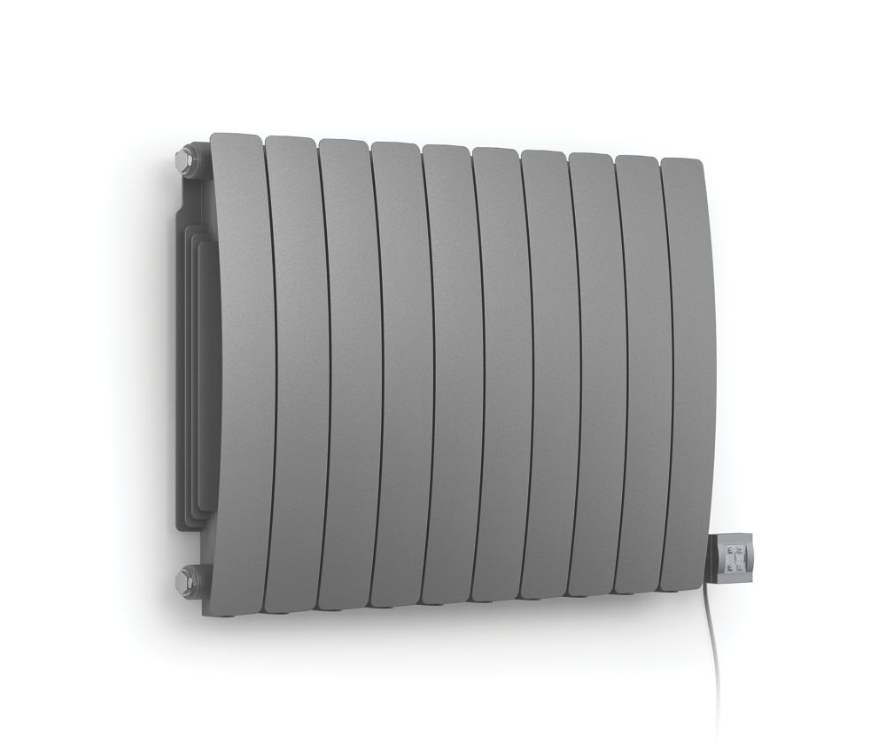 Terma Camber Wall-Mounted Smart Designer Radiator Graphite 1000W - Screwfix