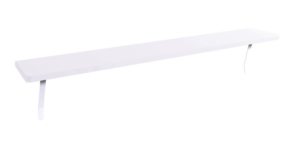 RB UK White High Gloss Radiator Shelf 600mm x 150mm x 18mm - Screwfix