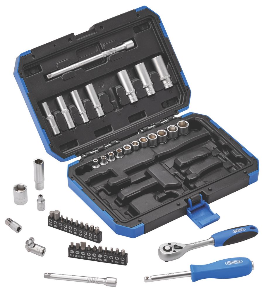 Draper Mixed Drive Metric Socket Set 47 Pieces - Screwfix