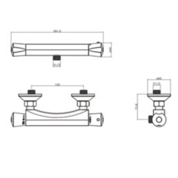 Highlife Bathrooms ASP Slim Exposed Single Outlet Thermostatic Chrome ...
