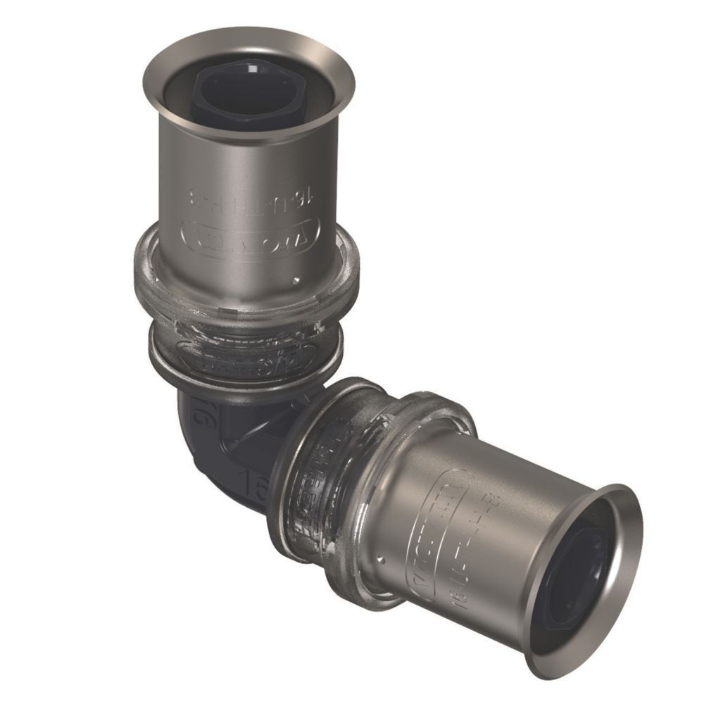 Wavin Tigris Multi-Layer Composite Press-Fit Equal 90° Elbows 20mm 10 Pack - Screwfix