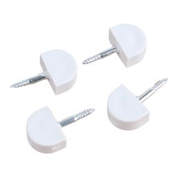 Essentials MDF Flat Shelf Supports White 20 Pack - Screwfix