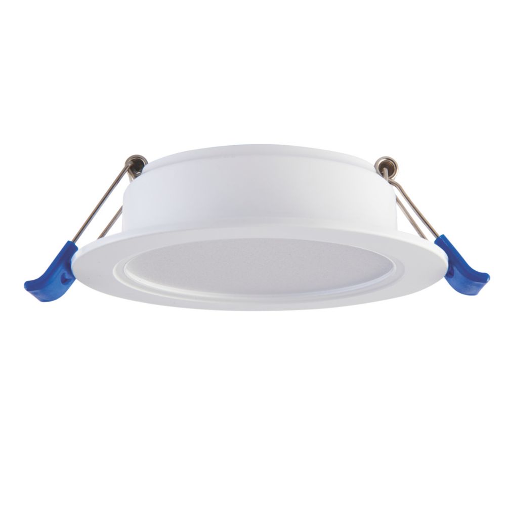 Saxby Circo Fixed LED Recessed Downlight Matt White 5W 400lm - Screwfix