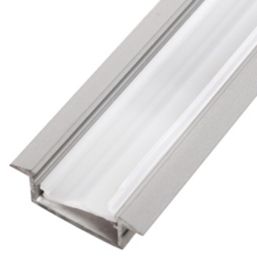 Robus Aluminium Recessed Tape Light Extrusion 2m - Screwfix