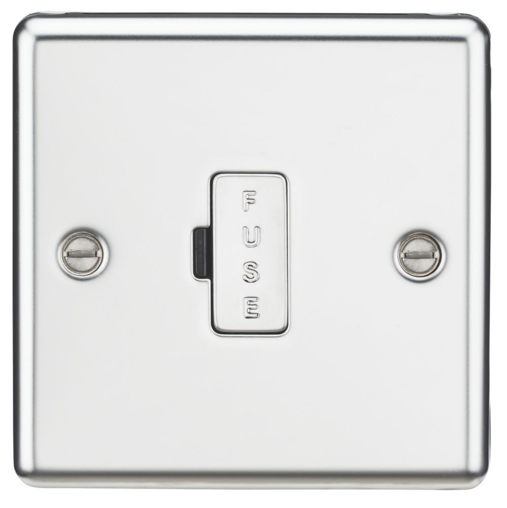 Knightsbridge 13A Unswitched Fused Spur Polished Chrome - Screwfix
