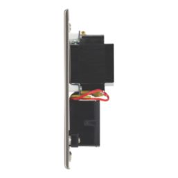 Contactum Iconic 2-Gang Dual Voltage Shaver Socket 115 - 230V Brushed ...