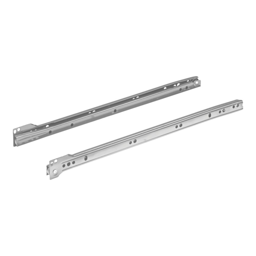 Essentials Steel Self-Closing Roller Drawer Runners 450mm 2 Pack - Screwfix