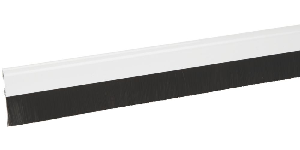 Diall Brushed Door Draught Excluder White 1m - Screwfix