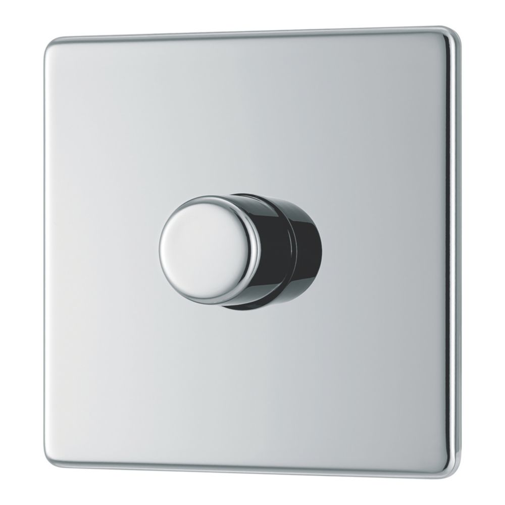 LAP 1-Gang 2-Way LED Dimmer Switch Polished Chrome with Colour-Matched ...