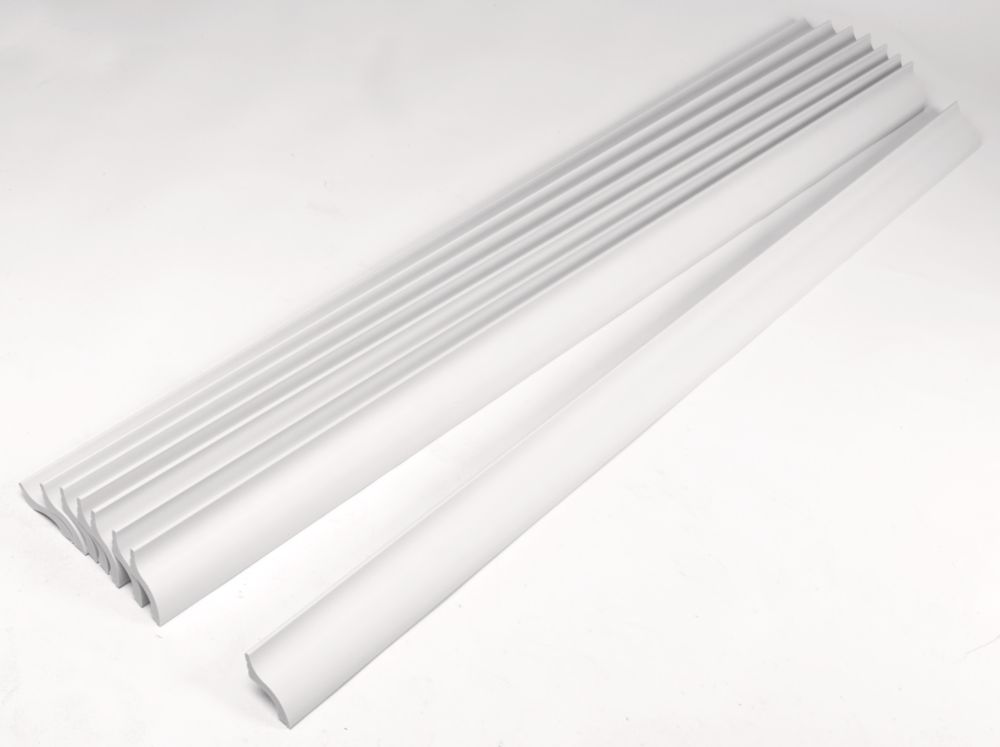 NMC LED Lighting Coving Profile 95mm x 2000mm 8 Pack - Screwfix
