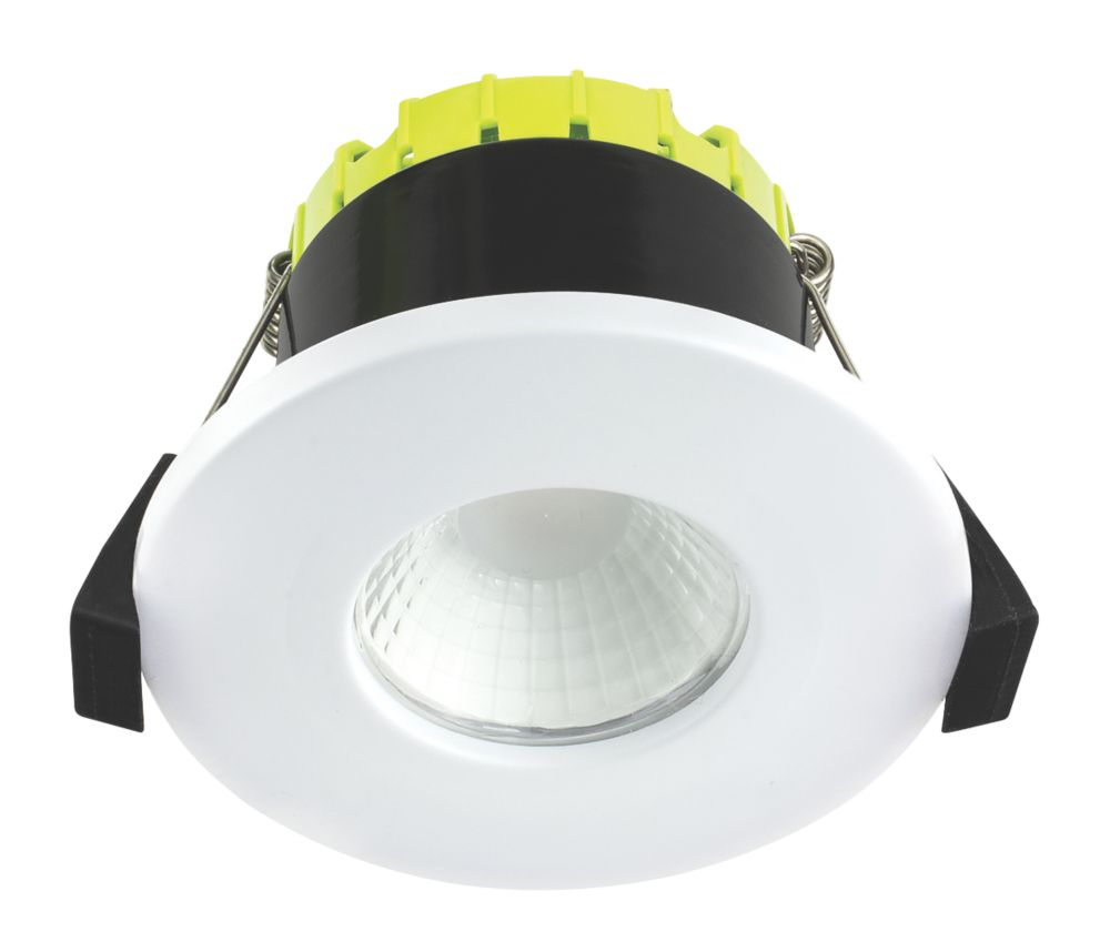 Luceco FType Fixed Fire Rated LED Downlight Matt White 4W 400lm - Screwfix