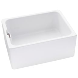 Abode 1 Bowl Fireclay Ceramic Kitchen Sink White 595mm x 455mm x 277mm ...
