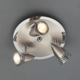 Inlight Elara Round Light Fitting Satin Nickel - Screwfix