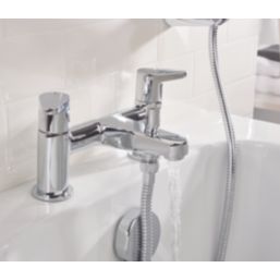 Bristan Quest Chrome 120mm Deck Mounted Dual Control Manual Shower ...