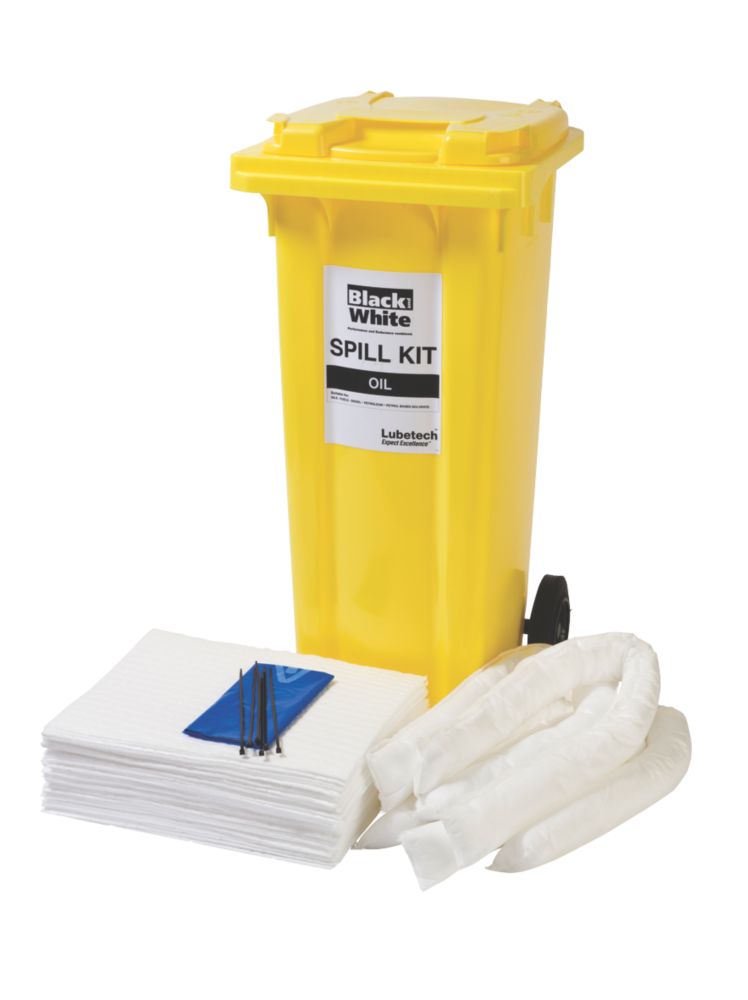 Lubetech Black & White 120Ltr Oil Spill Response Kit - Screwfix