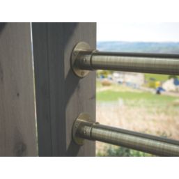 Rothley End Socket Antique Brass 25mm - Screwfix