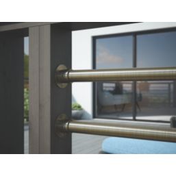 Rothley End Socket Antique Brass 25mm - Screwfix