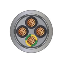 Time 4-Core CY Grey 1mm² Screened Control Cable 1m Coil - Screwfix