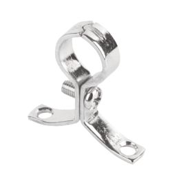 Essentials 15mm Pipe Clips Chrome 10 Pack - Screwfix