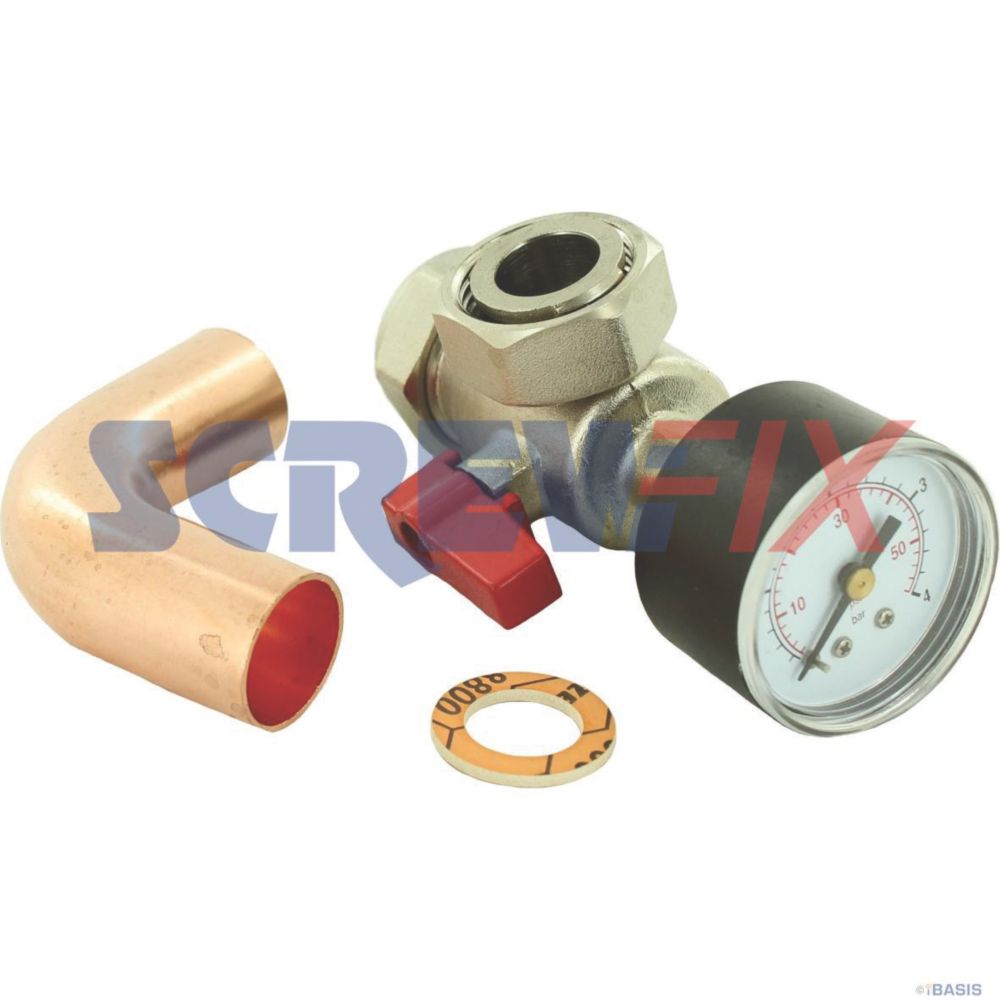 Ideal Heating 175431 FLOW VALVE (GAUGE) PACK - Screwfix