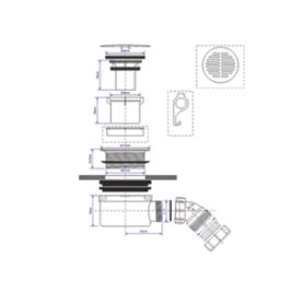 McAlpine Slotted Shower Trap with 1 1/2" Outlet Chrome 90mm - Screwfix