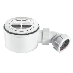 McAlpine Slotted Shower Trap with 1 1/2" Outlet Chrome 90mm - Screwfix
