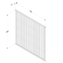 Forest Trellis Garden Screen 6' x 6' 4 Pack - Screwfix