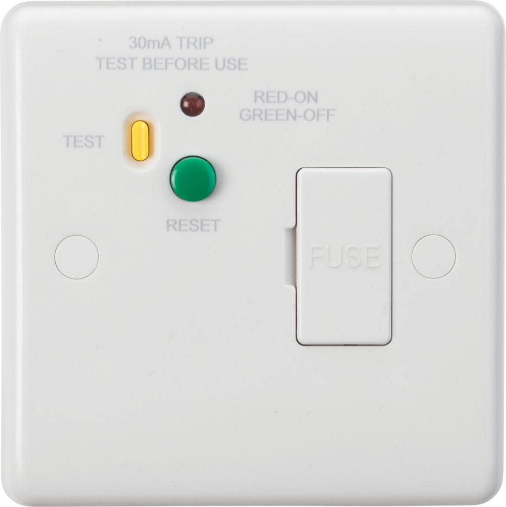 Knightsbridge Curved Edge 13A Unswitched Passive RCD Fused Spur with ... Knightsbridge Curved Edge 13A Unswitched Passive RCD Fused Spur with ...