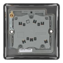 LAP 10AX 1-Gang 3-Pole Fan Isolator Switch Black Nickel with Black ...