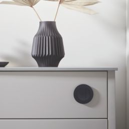 Dual-Flush Round Flushing Button Black - Screwfix