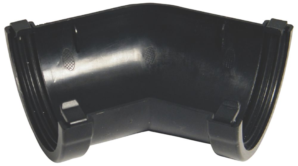 FloPlast Mini Line 135° Half Round Gutter Black 76mm - Screwfix