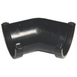 FloPlast Mini Line 135° Half Round Gutter Black 76mm - Screwfix