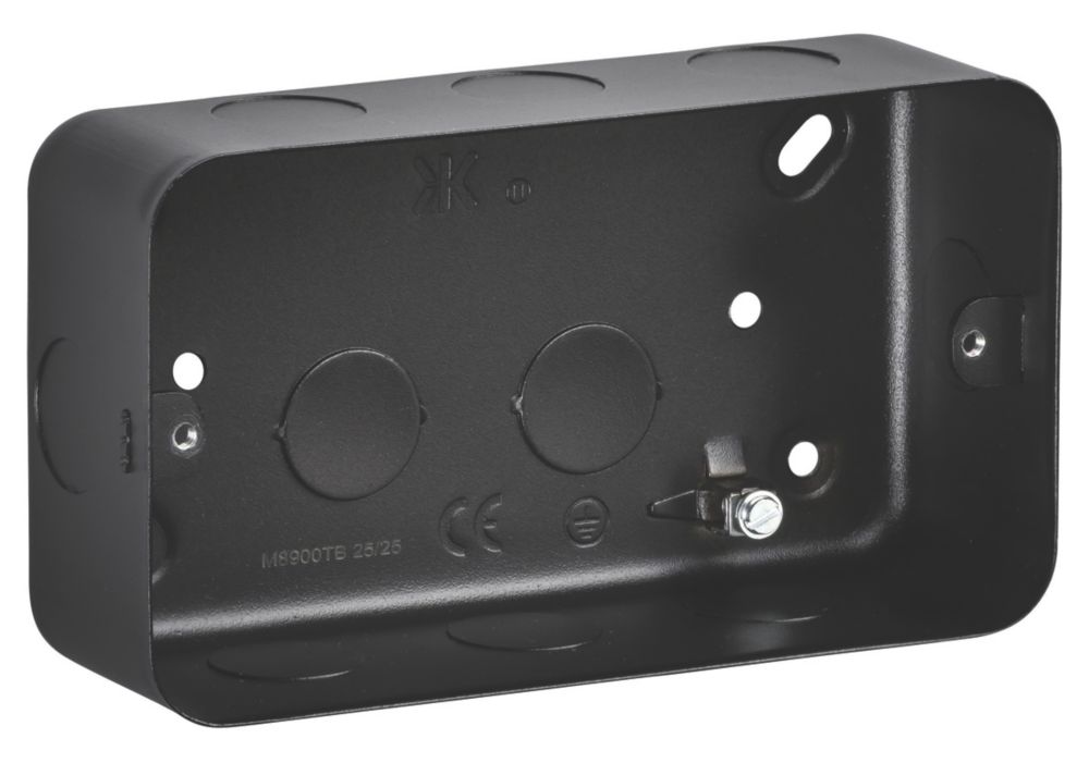 Knightsbridge 4-Module Modular Metal-Clad Back Box (3-4G) 43mm - Screwfix