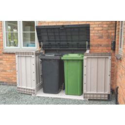 Forest 1200Ltr 5' x 2' 6" (Nominal) Plastic Garden Storage Box Taupe ...