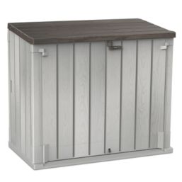 Forest 1200Ltr 5' x 2' 6" (Nominal) Plastic Garden Storage Box Taupe ...