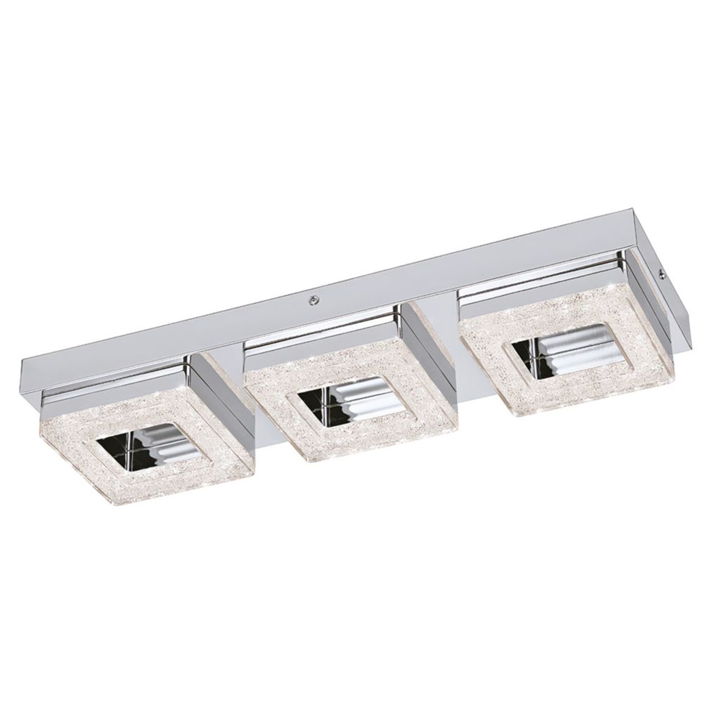 Eglo Fradelo LED Trio Ceiling Light Chrome 5W 1200lm - Screwfix