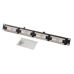 Labgear Cat 6 1U 24 Port RJ45 Patch Panel UTP 1.96" - Screwfix