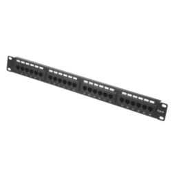 Labgear Cat 6 1U 24 Port RJ45 Patch Panel UTP 1.96" - Screwfix