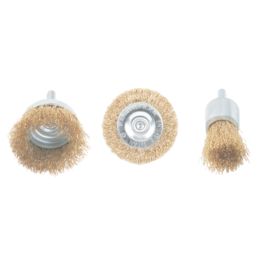 Titan Straight Shank Wire Brushes 3 Piece Set - Screwfix