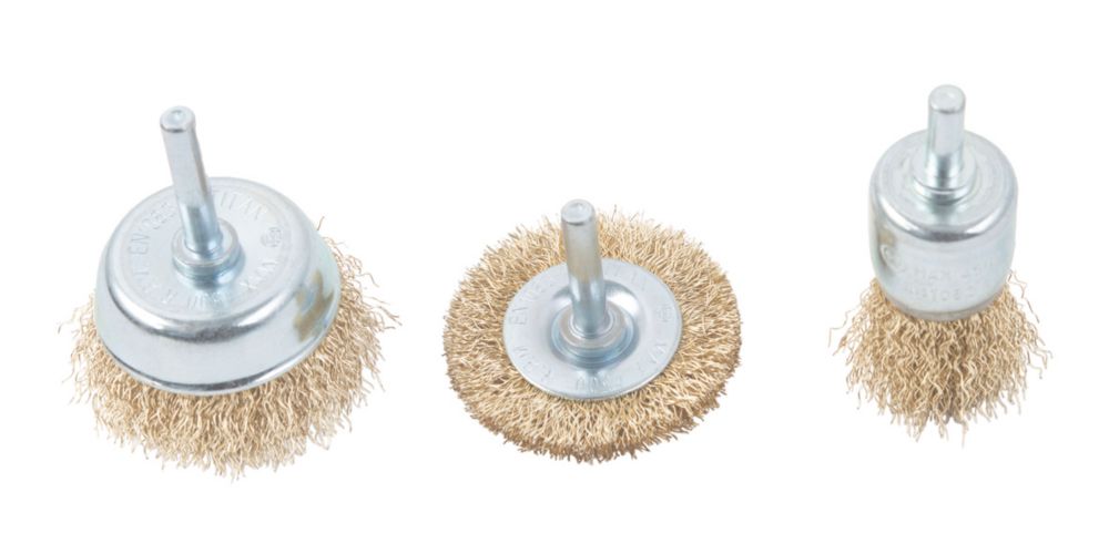 Titan Straight Shank Wire Brushes 3 Piece Set