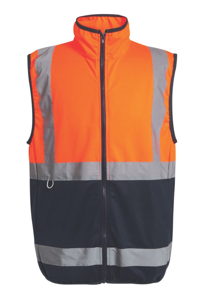 Regatta Pro Zip Collar Hi-Vis Vest Orange/Navy Medium 39.5" Chest ...