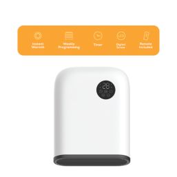 TCP 2000W Electric Wall-Mounted Vertical Fan Heater White - Screwfix