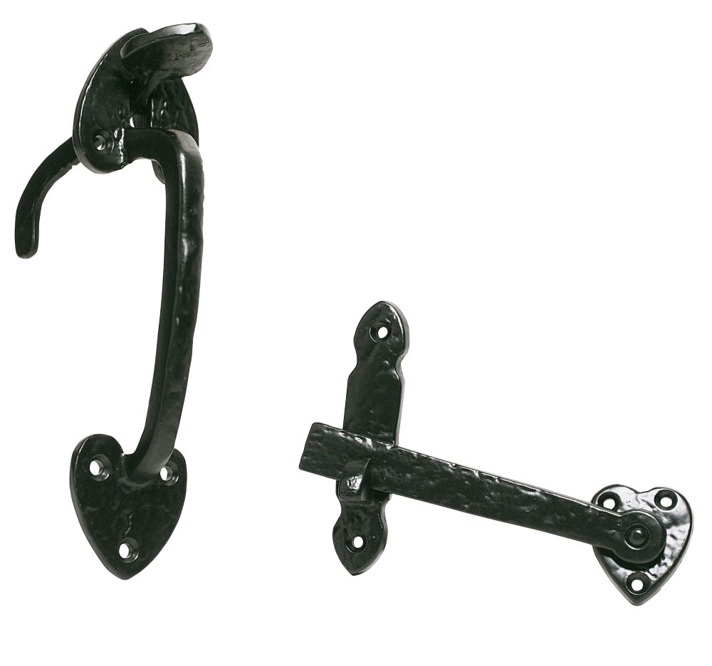 Antique Suffolk Latch Black 196mm | Gate Latches | Screwfix.com