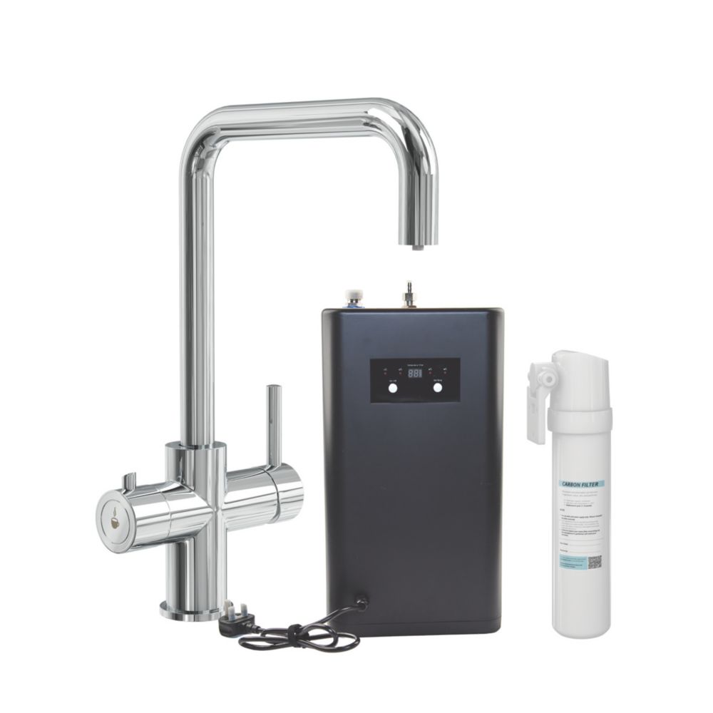 ETAL Elise 3-in-1 Instant Boiling Water Kitchen Tap Chrome - Screwfix