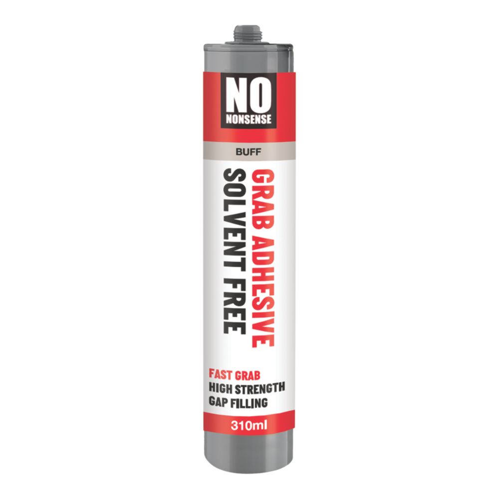 No Nonsense Solvent-Free Multi-Purpose Adhesive Buff 310ml - Screwfix