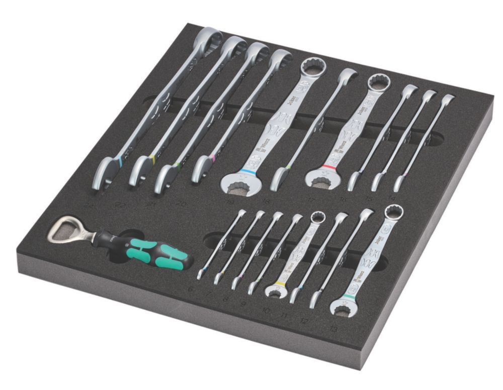 Wera 9731/6003 Joker 1 Foam Insert Combination Spanner Set 19 Pcs ...