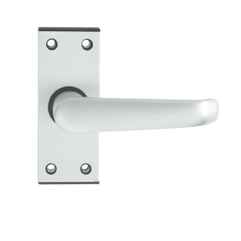Union Ambassador Lever Handle Pair Satin Aluminium - Screwfix