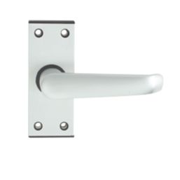 Union Ambassador Lever Handle Pair Satin Aluminium - Screwfix