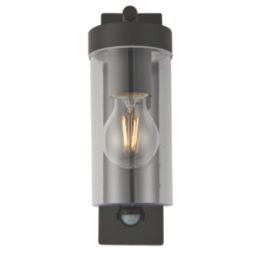 Saxby Oslo Outdoor Wall Light With PIR Sensor Grey - Screwfix