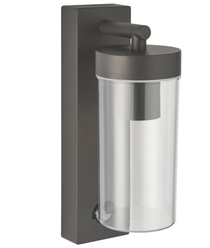 Saxby Oslo Outdoor Wall Light With PIR Sensor Grey - Screwfix